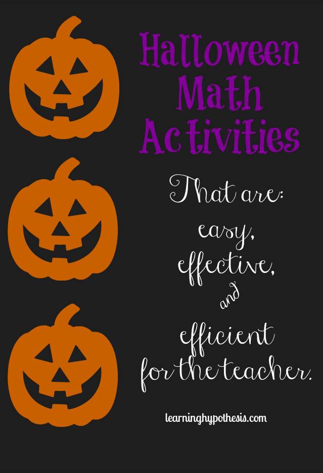 Halloween Math Activities for the Younger Kiddos. Free Printables.