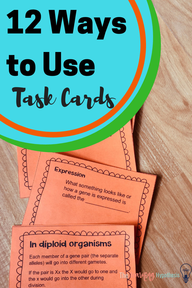 Task Cards Aren't Just for Elementary Classrooms.