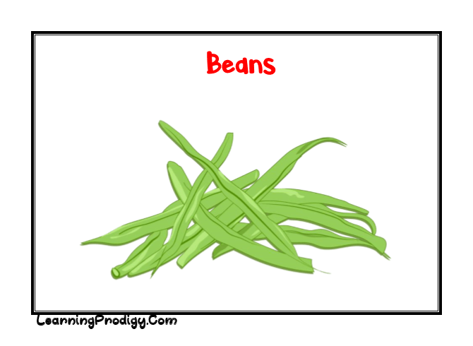 Flashcards for Kids -Vegetables Flashcards - LearningProdigy - Flashcards