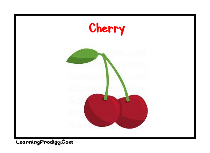 Fruits Flashcards with Pictures - LearningProdigy - English-N, Flashcards