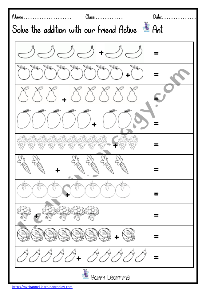 Math Addition with Pictures | Simple Addition for Preschoolers ...