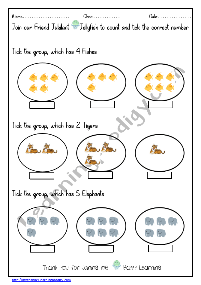 Easy Math Worksheets|Numbers Counting and Tick for Preschoolers ...