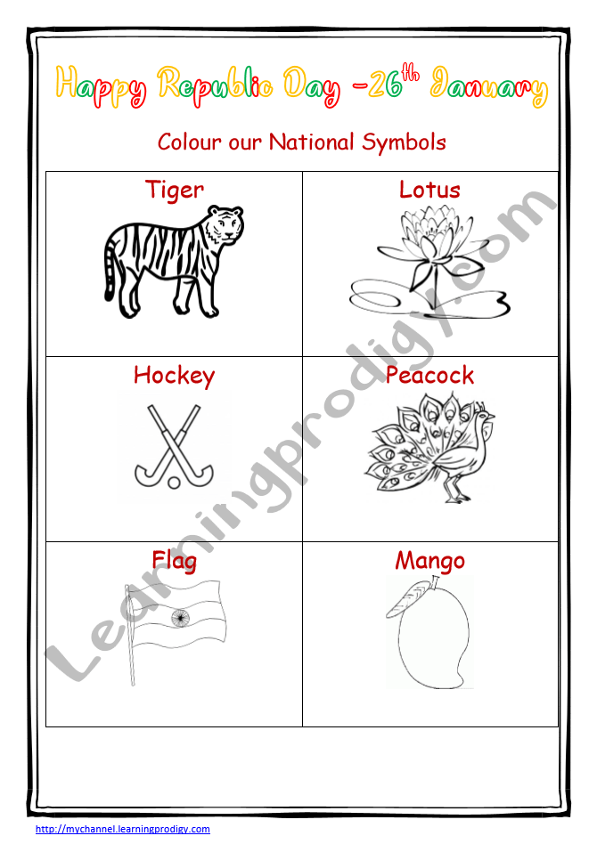 Free Printable Republic Day Worksheets & Quiz for Children ...