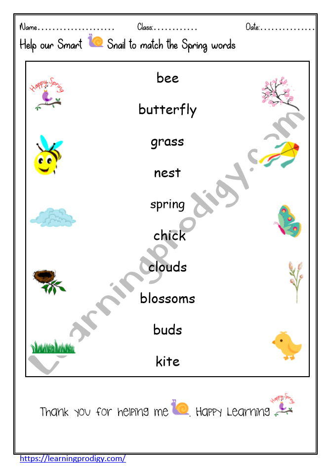 6 Best Spring Theme English Worksheets for kids|Spring Time Activities ...