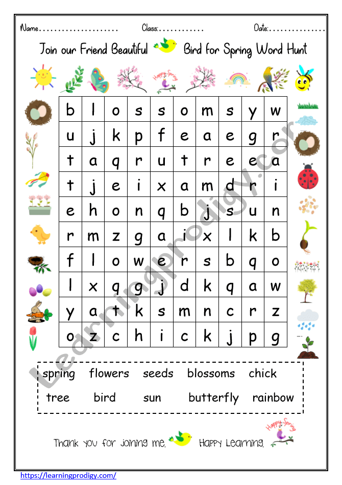 6 Best Spring Theme English Worksheets for kids|Spring Time Activities ...