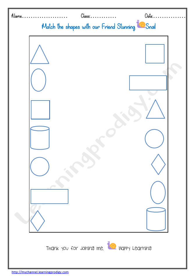 Free Printable Shapes Worksheet for Preschoolers | Match the Same Shape ...