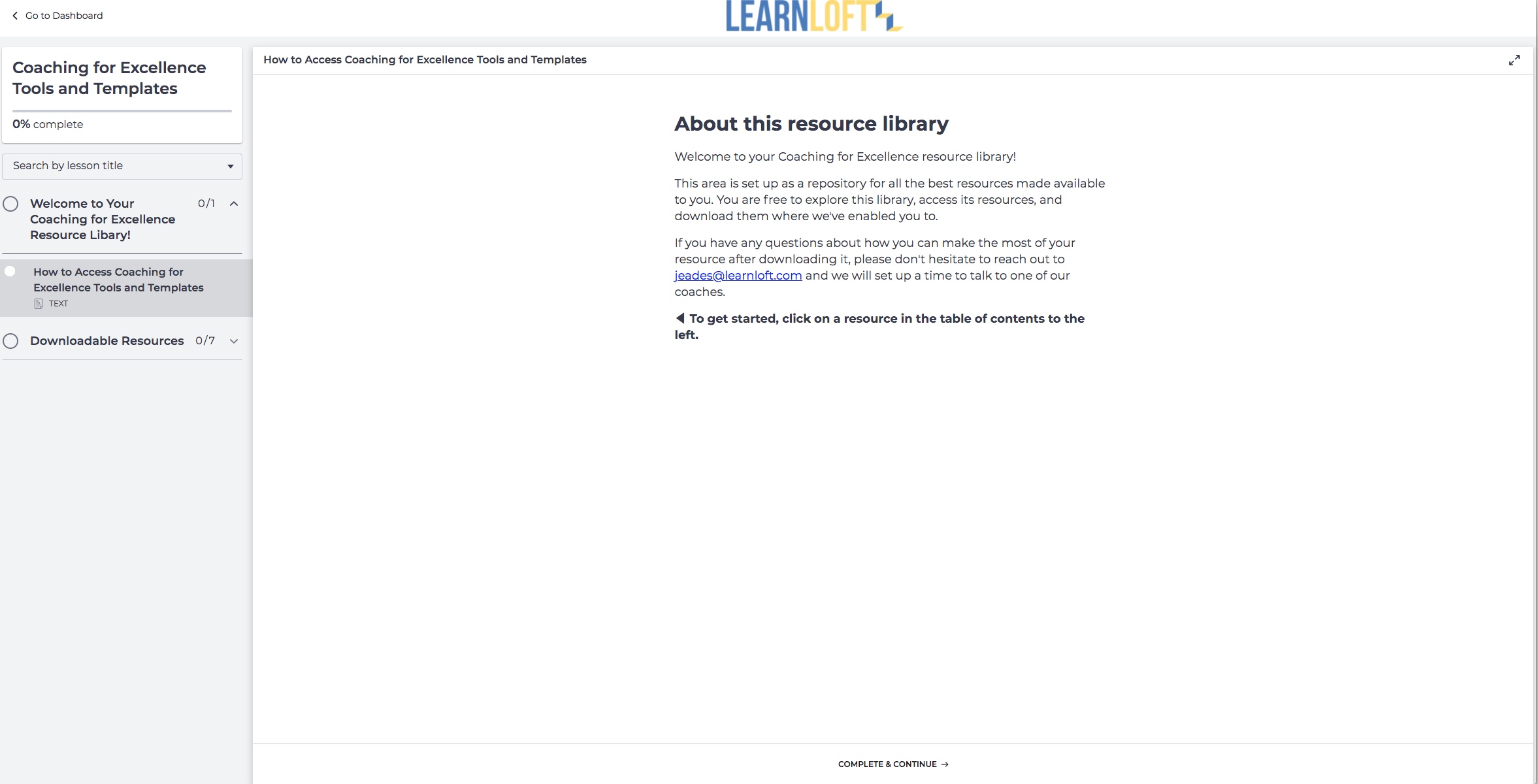 Coaching for Excellence Workshop Learnloft