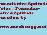Quantitative Aptitude Notes Formulas Solved Aptitude Question Pdf