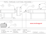 Pipe Thread Cutting Machine Mechanical Project
