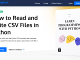 Course Of The Month Read And Write Csv Files In Python Learnpython