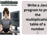 Java Program To Print The Multiplication Table Of A Number Learn