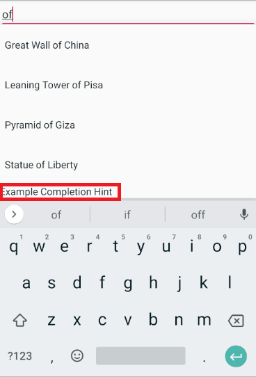 Android AutoCompleteTextView Tutorial With Examples Learn To Droid Android AutoCompleteTextView Tutorial With Examples Learn To Droid