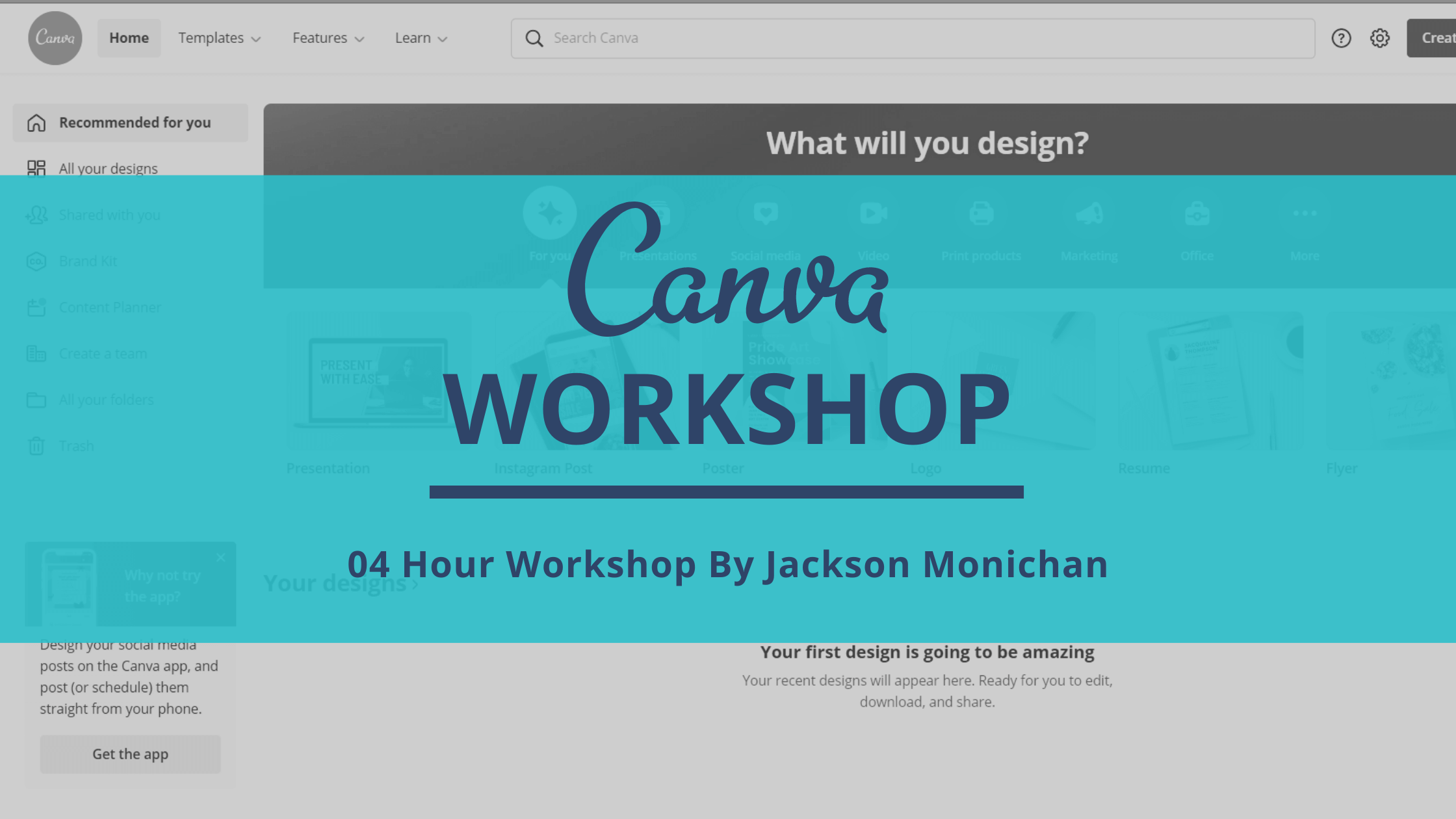 02 Day Canva Workshop - Learn How To Design Graphics Effectively