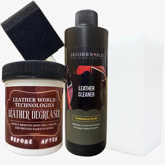 Leather Degreaser Cleaning Kit For Body Oils Head Armrest Stain Remo