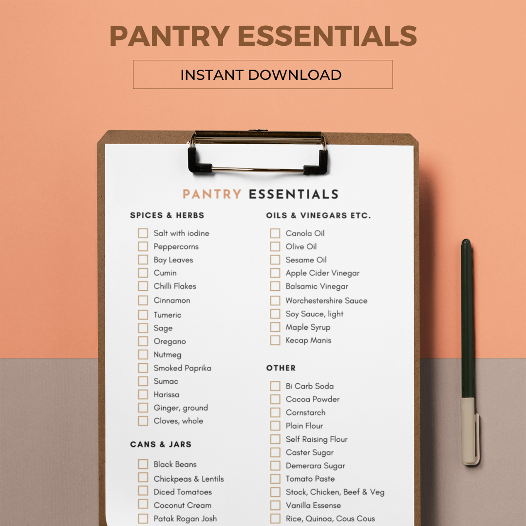 Pantry Essentials Checklist - LEAVING HOME