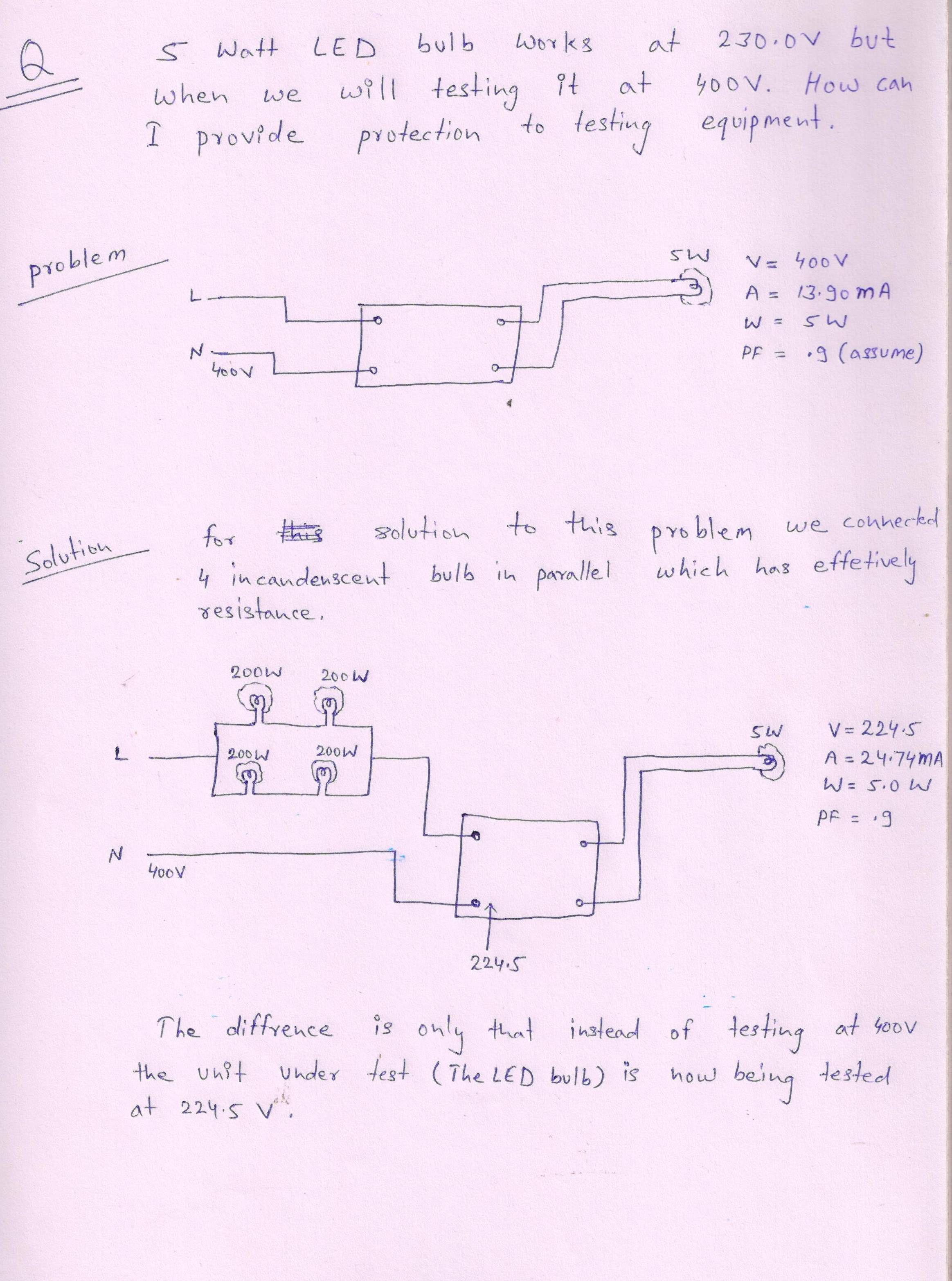 Circuit Diagram Of Test Lamp