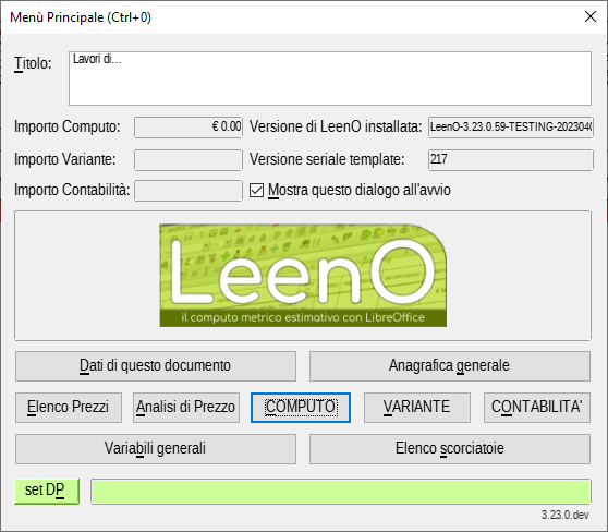 LeenO – Galleria - LeenO - Computo metrico assistito