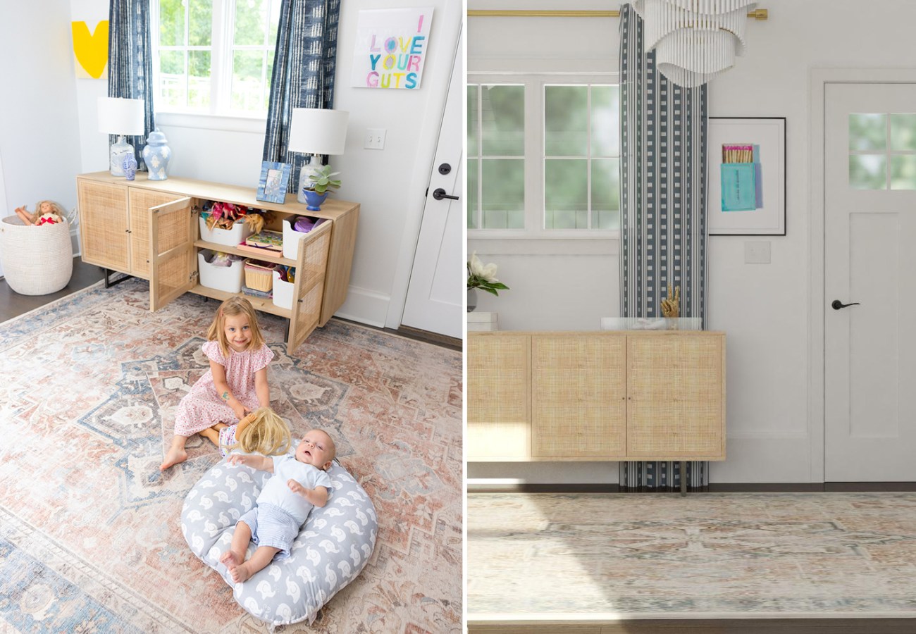 Our Family-Friendly Playroom Design - Lemon Stripes