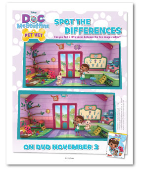 Doc McStuffins Free Activity Sheets – Lesson Plans