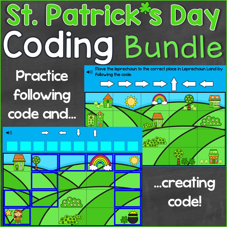 St. Patrick's Day Coding Activities (Unplugged & Digital) for Digital ...