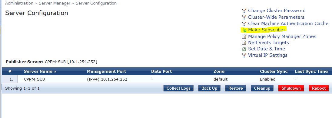 ClearPass Cluster – Lets Learn Network