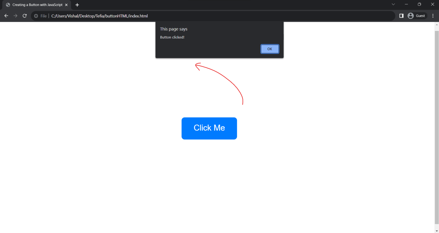 How to Create a button in JavaScript? - Letstacle