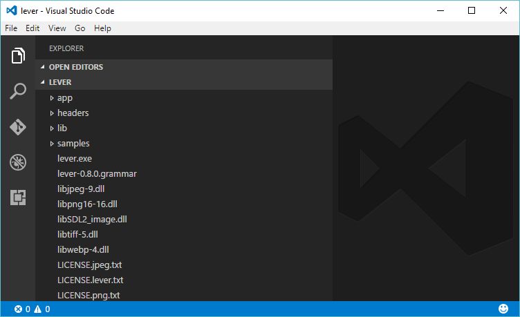Lever Browsing Sample Programs With Vscode - Nature Art Collection - Retina Quality