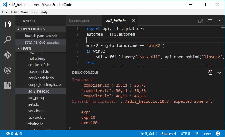 Lever Browsing Sample Programs With Vscode - Stunning Light Art - Retina