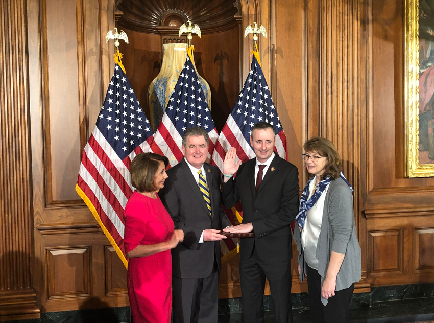 Congressman Sworn In For Second Term, Demonstrators Rally Outside His ...