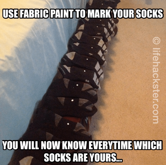 Use Fabric Paint To Mark Your Socks | LifeHackster