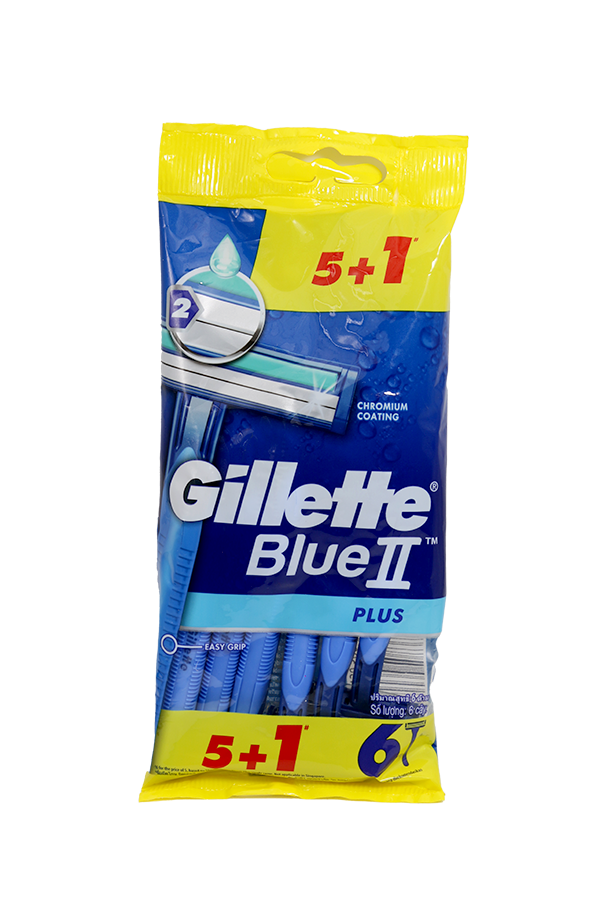Gillette Razor Blue II Plus Dis 5's - LifePlus Health and Beauty