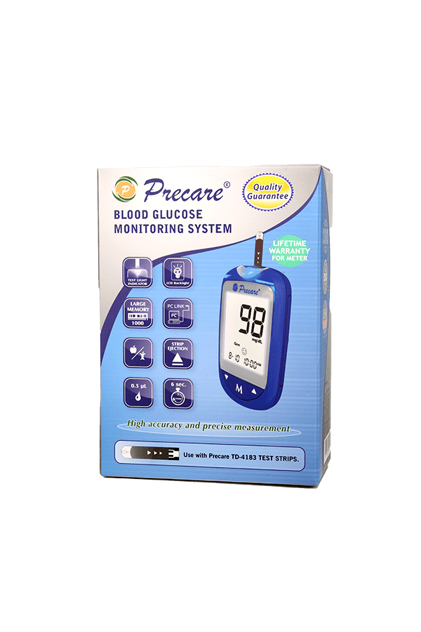 Precare Blood Glucose Monitoring System - LifePlus Health and Beauty