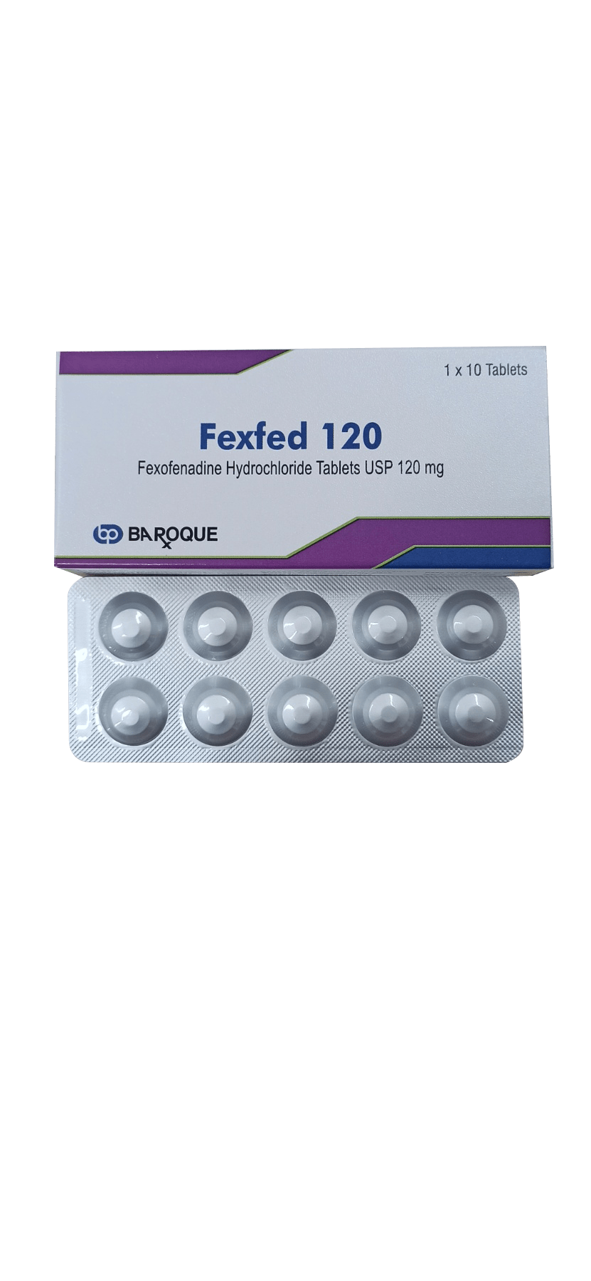 Fexfed 120 Fexofenadine HCL 120mg 10's - LifePlus Health and Beauty