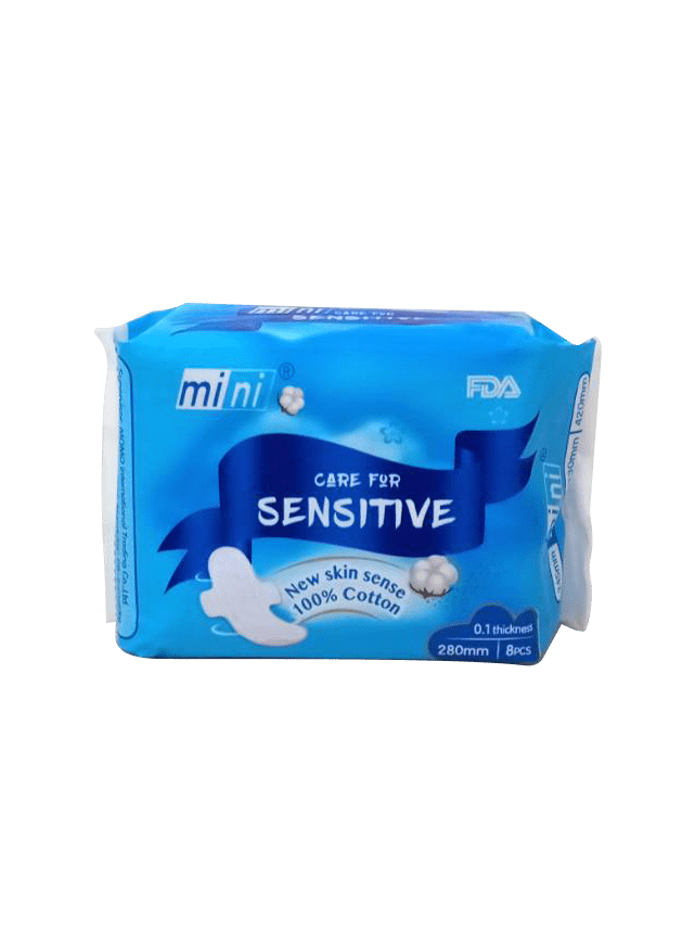 Mini Sanitary Sensitive Blue #Night 280mm 8's - LifePlus Health and Beauty