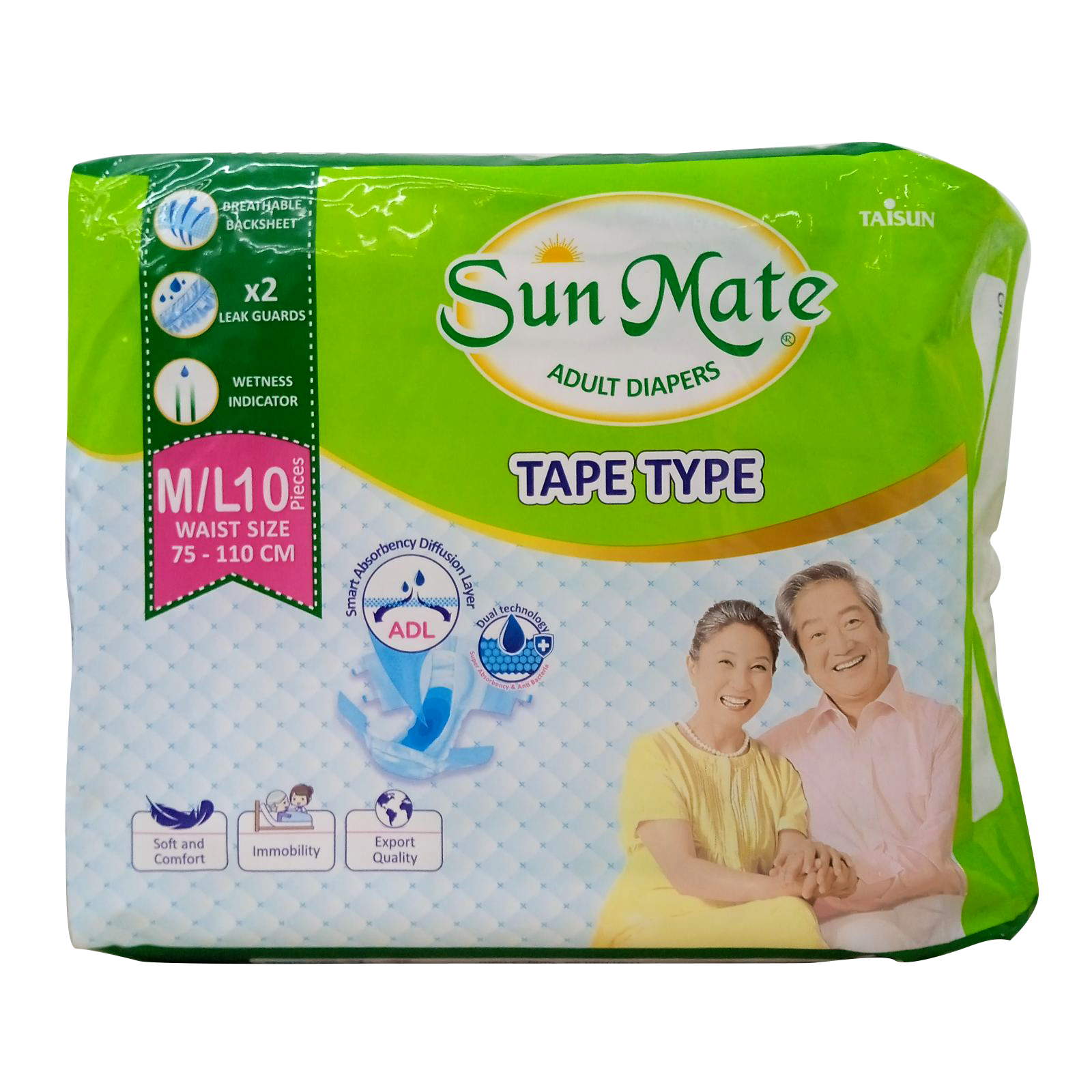 Sun Mate Adult Diaper Tapes #ML 10's - LifePlus Health and Beauty