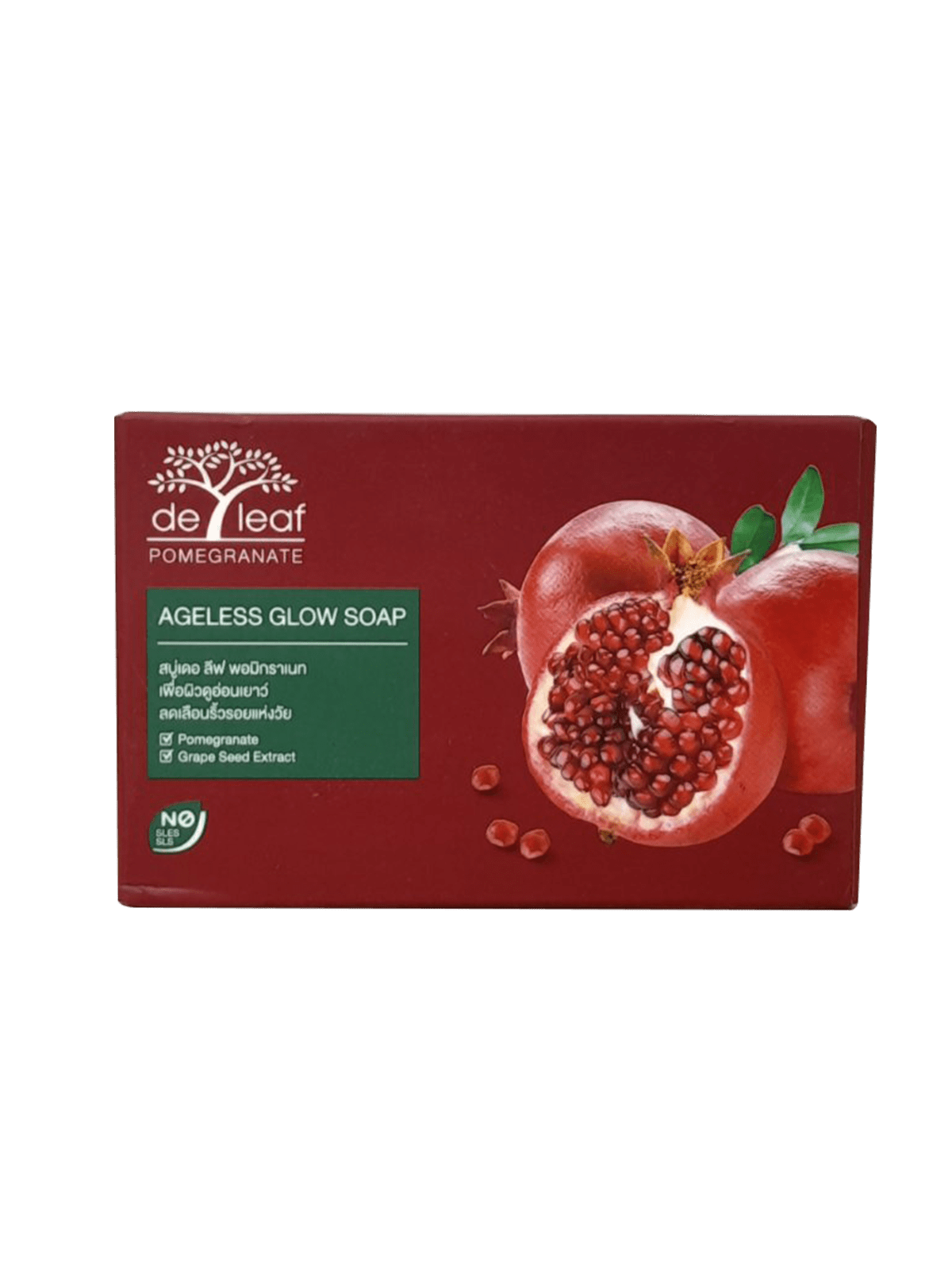 De Leaf Bar Soap Ageless Glow #Pomegranate 100g - LifePlus Health and ...