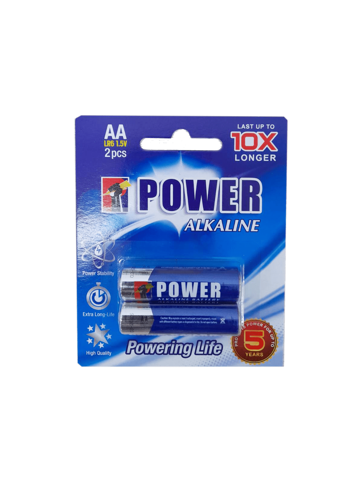 Power Battery Alkaline Card #AA 1.5V 2's - LifePlus Health and Beauty