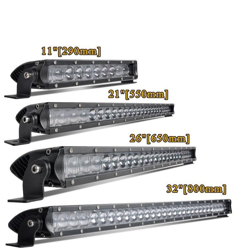 Slim Straight LED Light Bar - Single Row - Light Bars Ireland