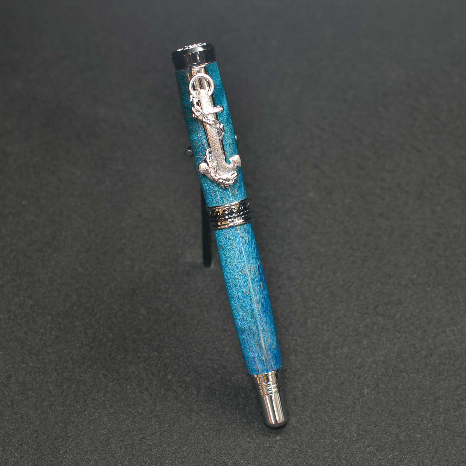 Writing & Marking Beautiful hand turned wood pen gray dyed maple ...