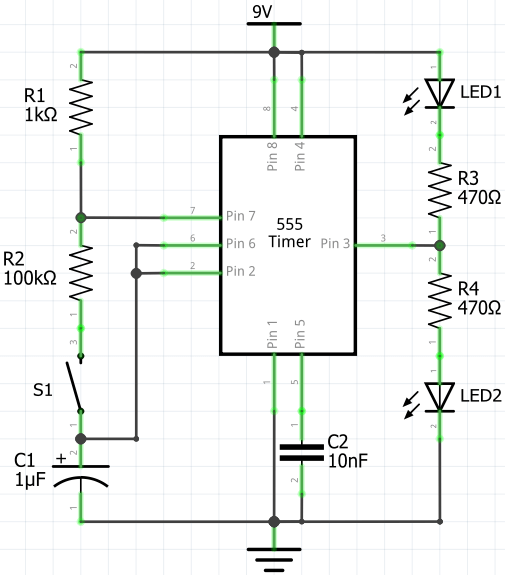 Electronic Coin Toss Using 555 Timer Lindevs