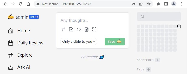Install Memos Inside Docker Container In Linux Lindevs