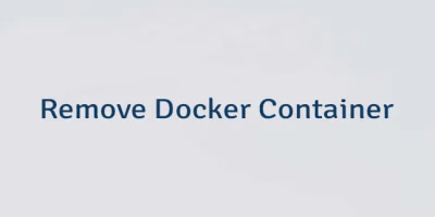 Remove Docker Build Cache | Lindevs