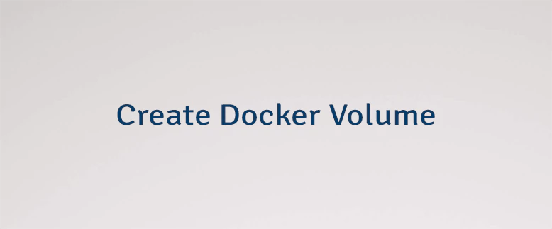 Create Docker Volume Lindevs