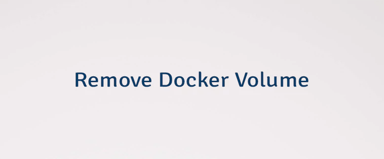 Remove Docker Volume Lindevs