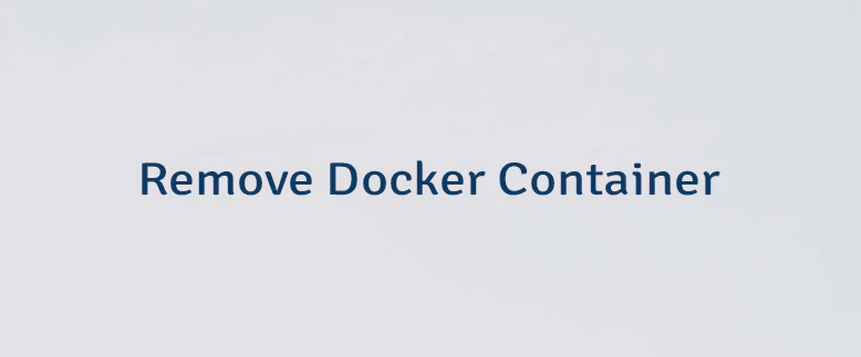 Remove Docker Container Lindevs