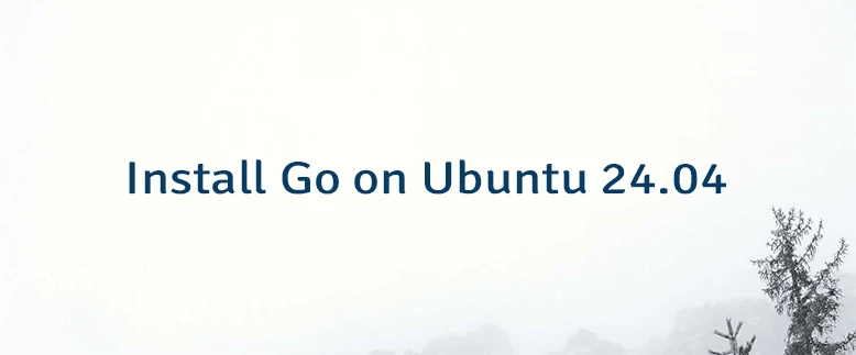 Install Go On Ubuntu 24 04 Lindevs