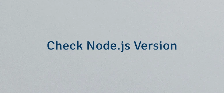 Check Node Js Version Lindevs