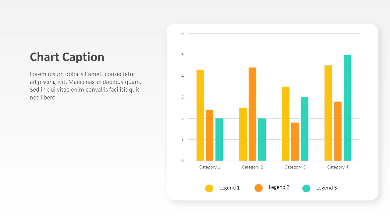 Chart And Caption Slide Ppt Template
