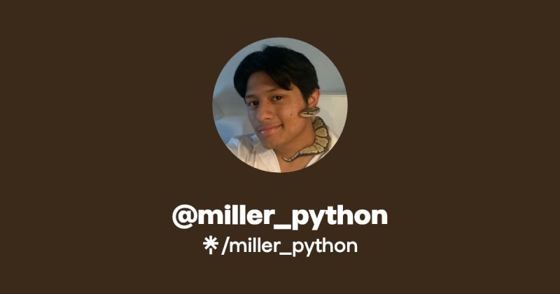 Miller Python Tiktok Linktree - Geometric Background Collection - 8K Quality