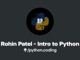 Rohin Patel Intro To Python Linktree